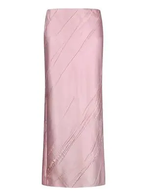 Sportmax Satin Maxi Skirt - Pink