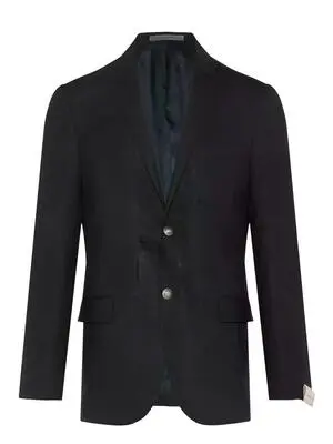 Corneliani Two-button Textured Blazer - Black