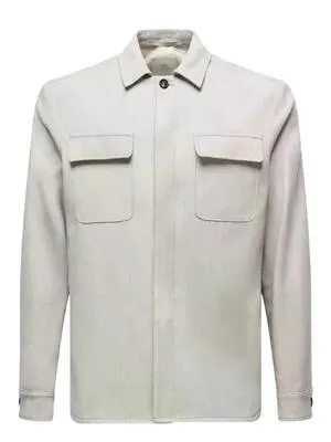 Eleventy Double-pocket Shirt Jacket - Grey