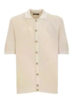 Peserico Short-sleeve Knitted Shirt - Neutrals