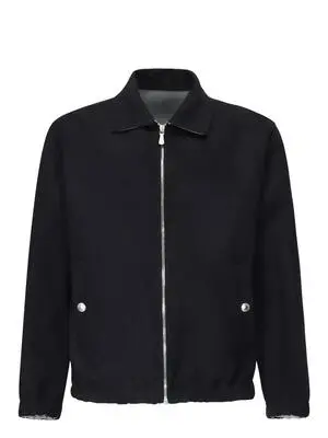 Eleventy Zip-fastening Wool Jacket - Blue