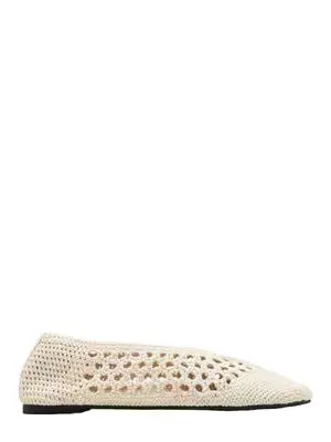 Stella McCartney Crochet-knit Ballerina Shoes - Neutrals
