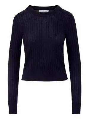 Veronica Beard Cheval Ribbed Crew-neck Sweater - Blue