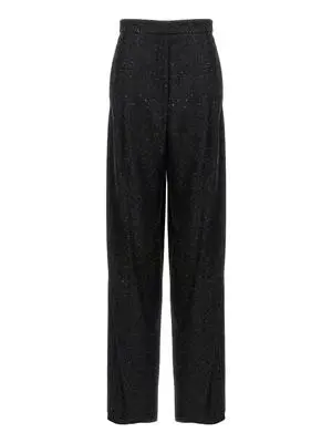 Max Mara Sequin-appliqué Trousers - Black
