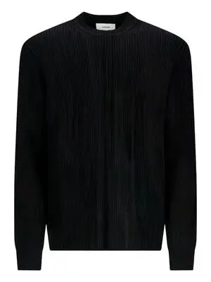 Tagliatore Ribbed Crew-neck Sweater - Black