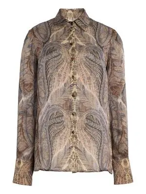 Zimmermann Hypnotic Paisley Silk-satin Shirt - Multi