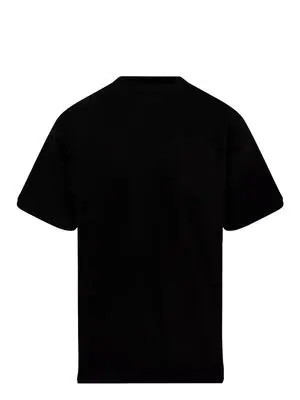 Sacai Cotton Tshirt With Nylon Inserts - Black