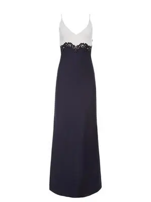 Gabriela Hearst Amaryllis Lace Dress Navy