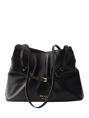Prada Small Leather Dada Shoulder Bag Black