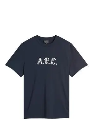 A.p.c. Hugo Graphic Logo T-shirt - Dark Navy