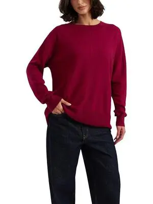 Chinti & Parker Wool Cashmere Slouchy Sweater - Cherry