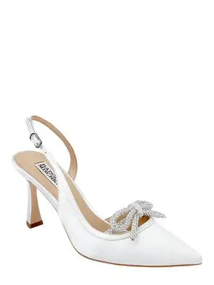 Badgley Mischka Georgie Pumps - White Satin