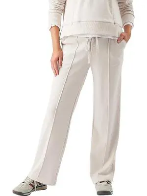 RIPE MATERNITY Terry Wide Leg Jogger - Chalk