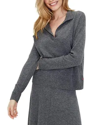 Chinti & Parker Wool Cashmere Collared Sweater - Grey