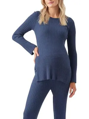 RIPE MATERNITY Stella Rib Nursing Knit Sweater - Frenchnavy