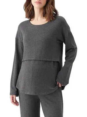 RIPE MATERNITY Super Soft Nursing Top - Charcmarle