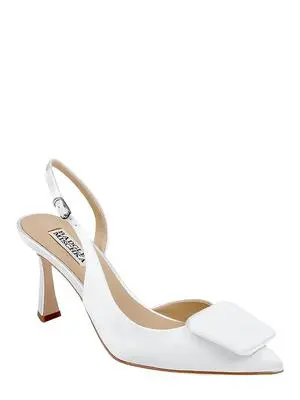 Badgley Mischka Graciella Pumps - White Satin