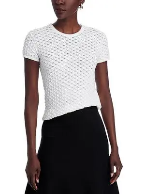 Proenza Schouler White Label Quincy Crocheted Top - White