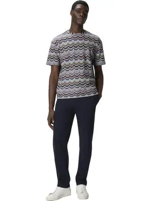 Missoni Crew Neck T-shirt With Geometric Zigzag - Multicoloured
