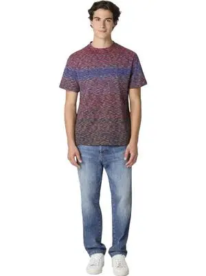 Missoni Faded Slub T-Shirt Burgundy & Blue