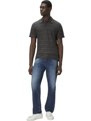 Missoni Short Sleeve Cotton Polo With Zigzag Pattern - Grey