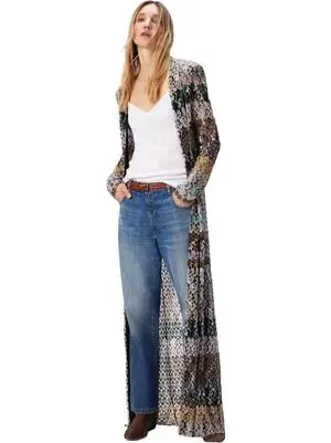 Missoni Long Cardigan With Lace Straps - Multicoloured