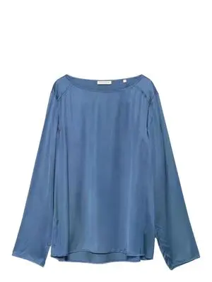 Marc O'polo Boat-neck Long-sleeve Top - Blue