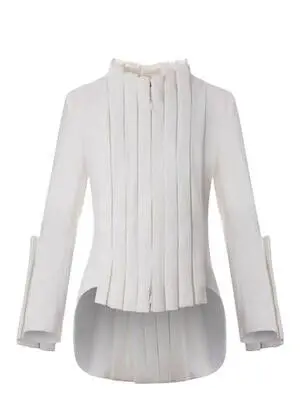 Anne Fontaine Tailored Jacket With Silver Buttons - White