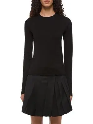Helmut Lang Twisted Jersey Top - Black