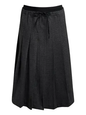 Sandro Pleated Rhinestone-embellished Midi Skirt - Black