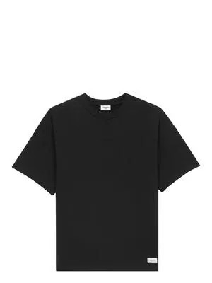 Saint Laurent Cotton-blend Logo-patch T-shirt - Black