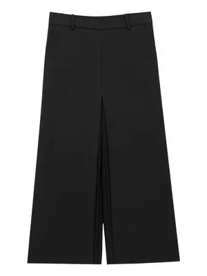 Saint Laurent Wool Mid-rise Culottes - Black