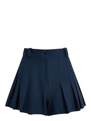Sandro Tailored Pleated Shorts - Blue