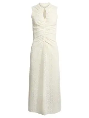 Sandro Lace Midi Dress - Beige