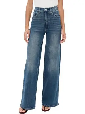 DL1961 Hepburn Wide Leg High Rise Jeans - Oceanside (ultimate)