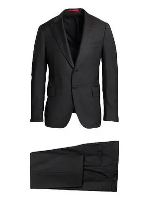 Isaia Suit Size Wool - Black