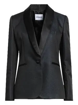 BROGNANO Single-breasted Metallic Blazer - Blue