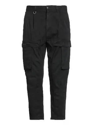 PAOLO PECORA Cotton-blend Cargo Pants - Black