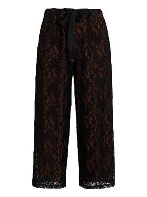 GAUDÌ Culottes With Lace Detailing - Black