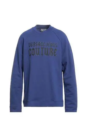 Versace Crewneck Sweatshirt With Logo - Navy