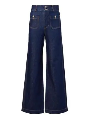 Veronica Beard Taylor Wide-leg Jeans - Blue