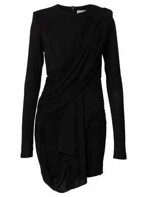 Isabel Marant Étoile Georgia Draped Jersey Minidress - Black