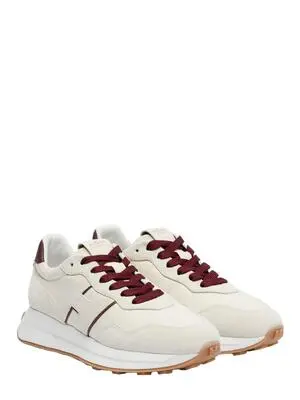 Hogan H641 Suede Platform Sneakers - Neutrals