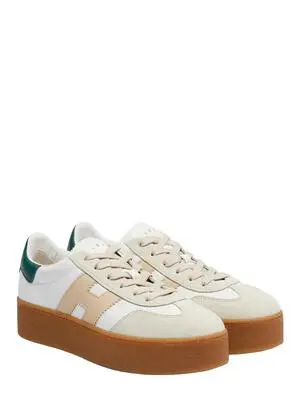 Hogan Leather Platform Sneakers - Neutrals