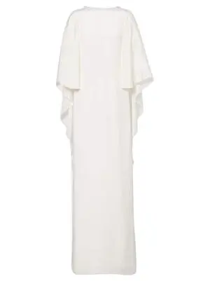 Max Mara Poker Cape-detail Gown - White