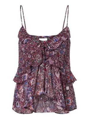 MARANT ETOILE Briara Printed Top - Multicoloured