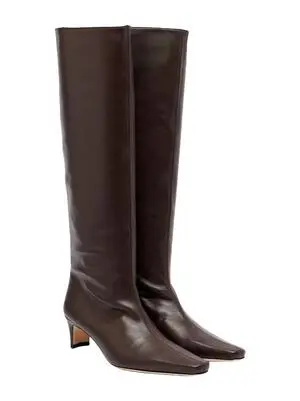 Staud Wally 55 Leather Knee-high Boots - Brown