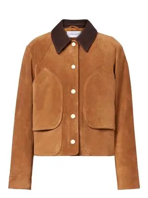 VERONICA BEARD Walters Suede Field Jacket
