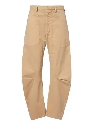 NILI LOTAN Shon Barrel-leg Chino Pants - Beige
