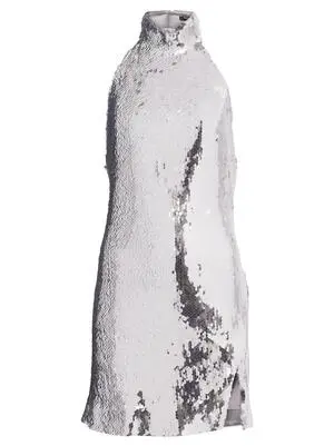 Balmain Sequin Mini Dress - Silver